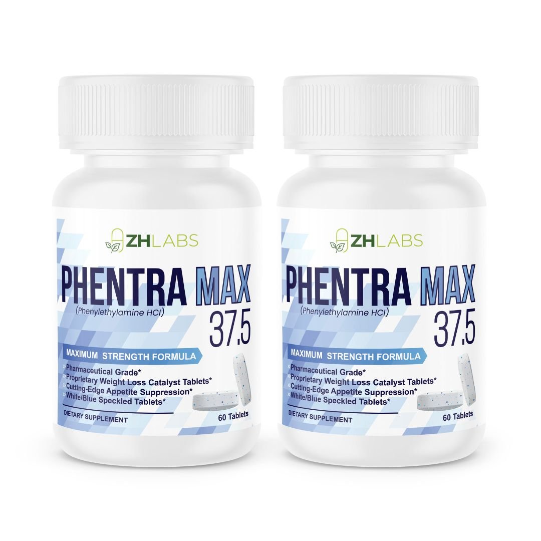 (2) Phentra MAX 37.5 White/Blue Speckled tablets 120 – Zella Health