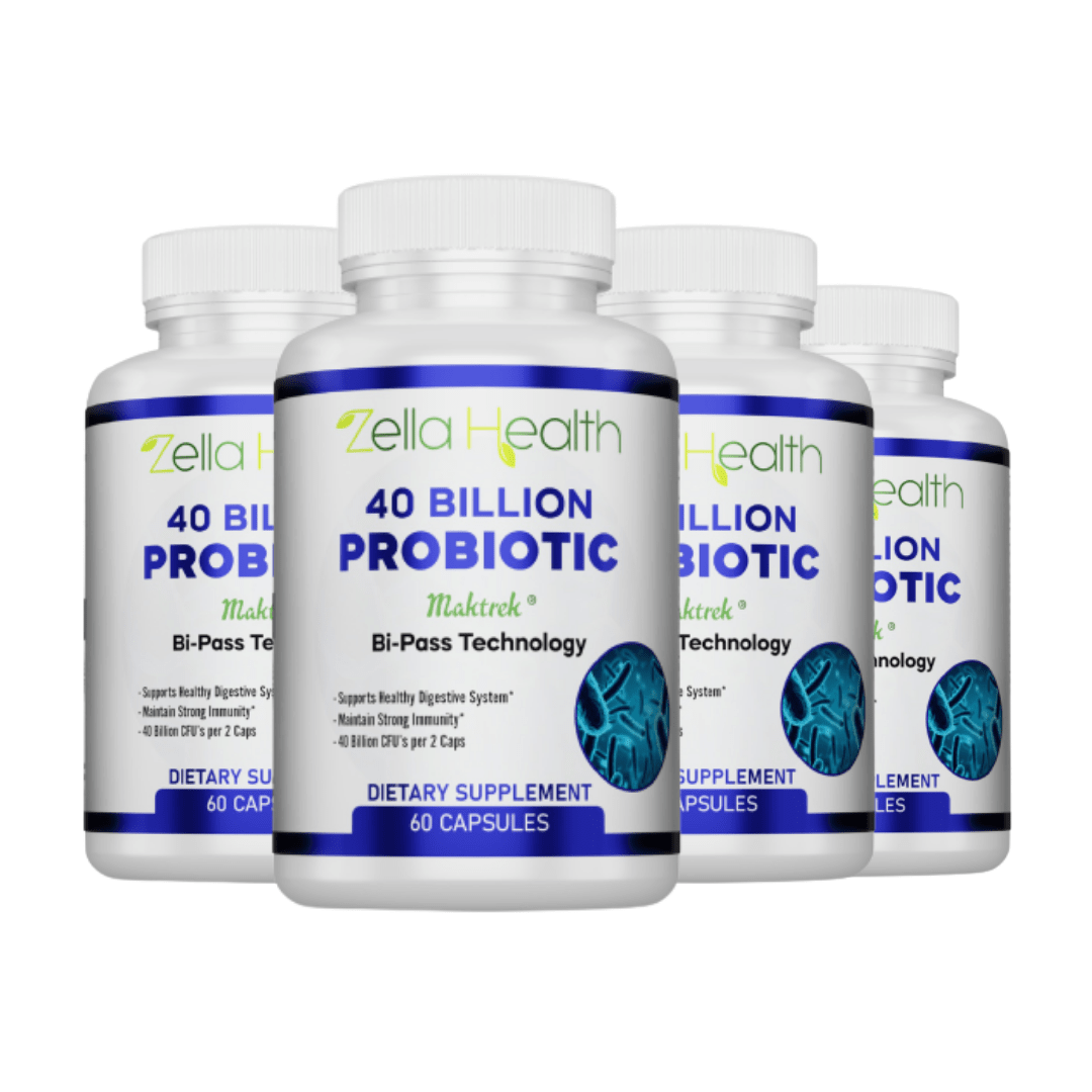 Probiotic 40 Billion CFU's w/ Maktrek Supports Healthy Digestion 4 Mon ...