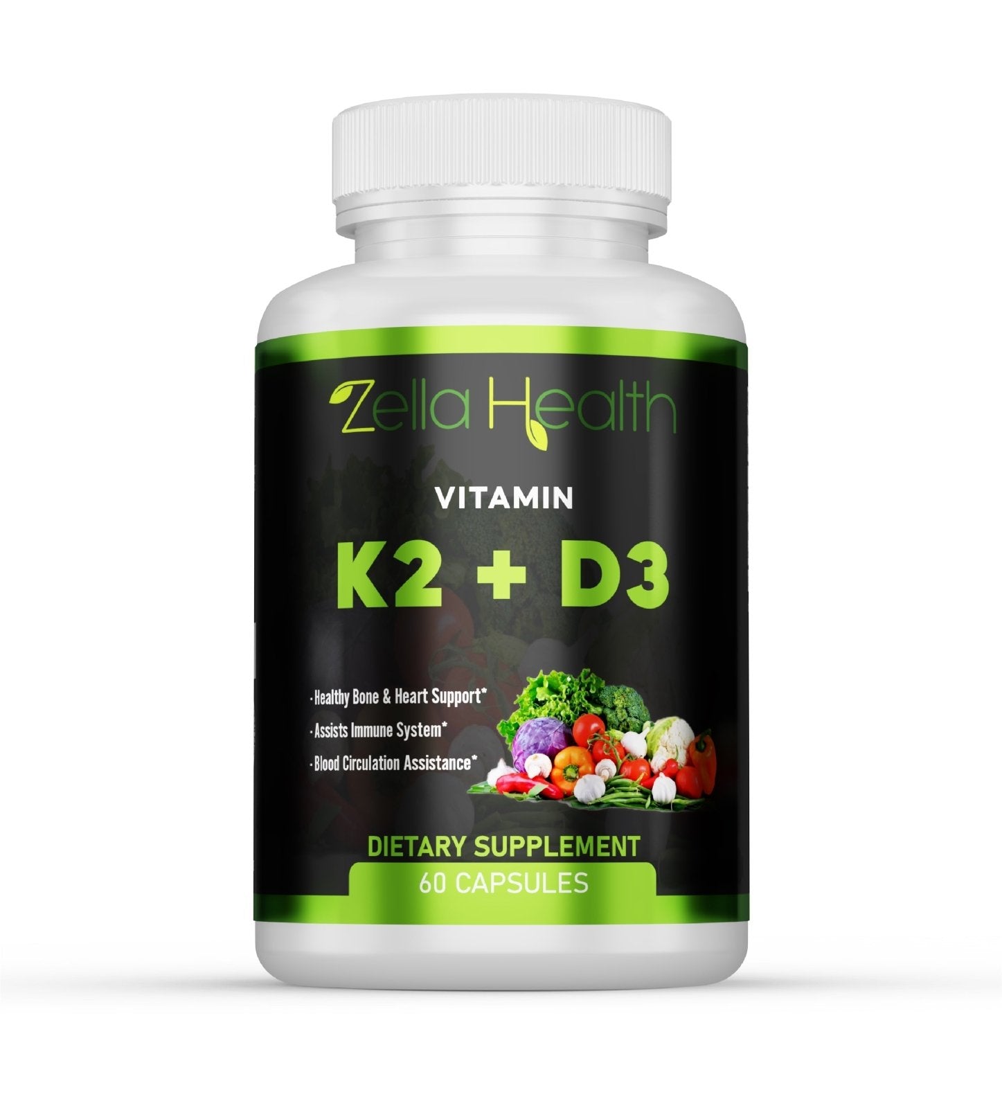 Vitamin K2 MK7 with D3 Supplement - Four Month Supply – Zella Health